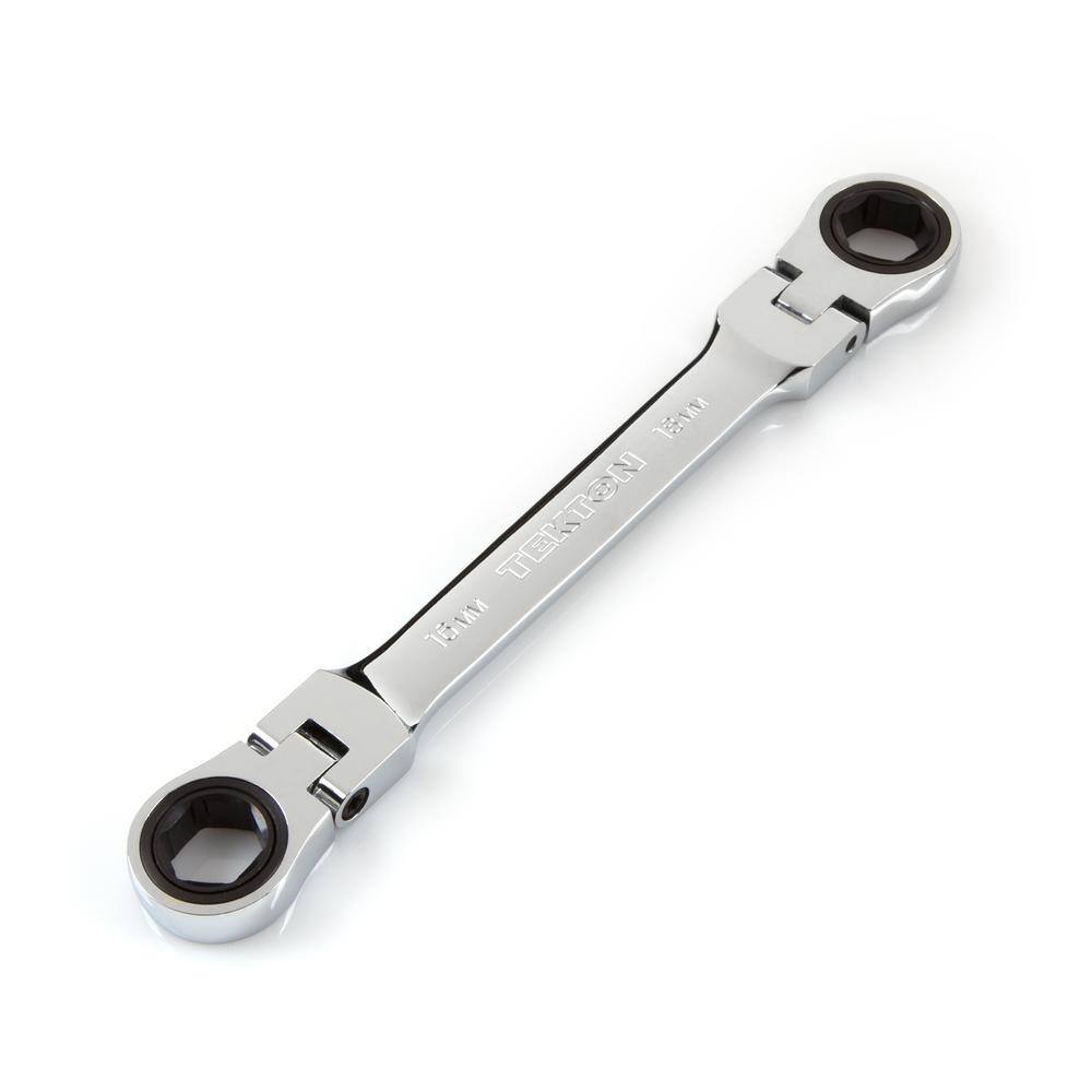 TEKTON 16 mm x 18 mm Flex-Head Ratcheting Box End Wrench WRN76111 - The ...