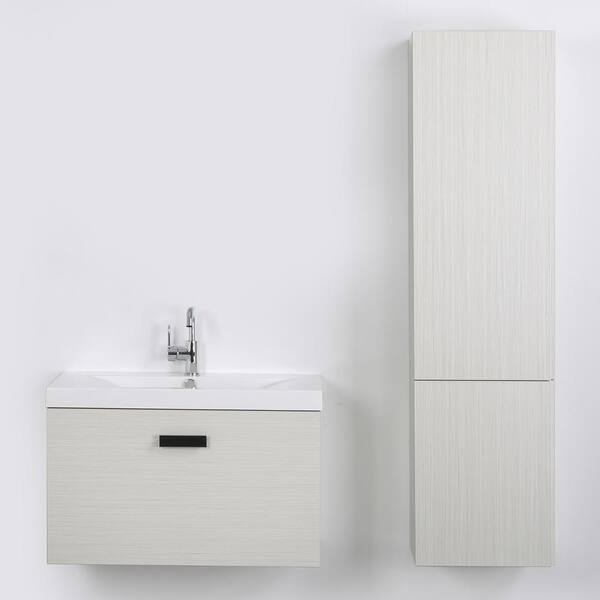 Streamline 31.5 in. W x 18.2 in. H Bath Vanity in Gray with Resin ...