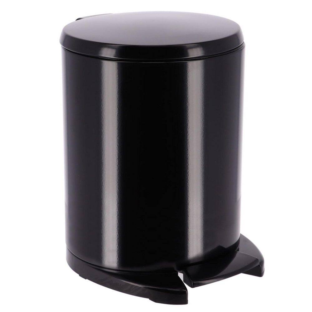 EVIDECO French home goods Soft Close Round Metal Step Trash Can Waste ...