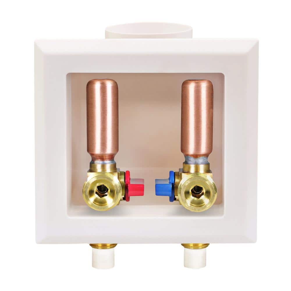 The Plumber's Choice 1/2 in. Press Brass Valve Fittings in White ABS ...