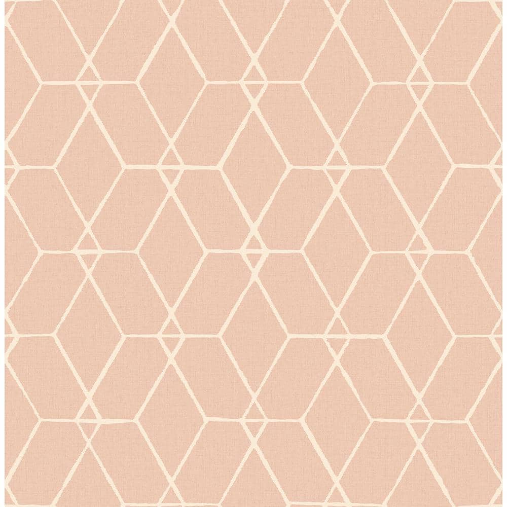 A-Street Prints Osterlen Light Pink Trellis Strippable Wallpaper ...