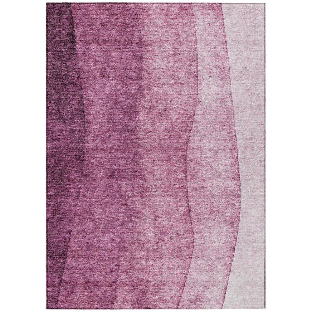 HomeRoots Merlot, Blush, Pink 5 ft. x 8 ft. Woven Abstract Polyester ...