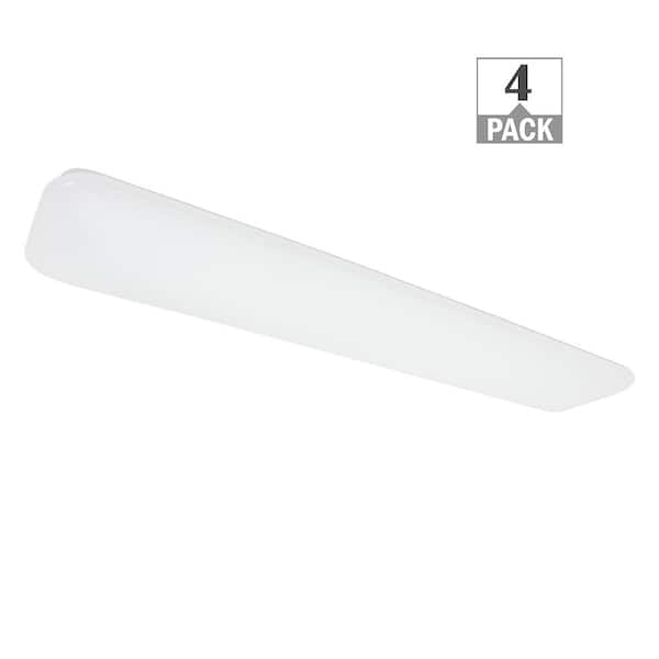 ETI LIGHTING 4 ft. x 18 in. Traditional White LED Flush Mount Ceiling ...