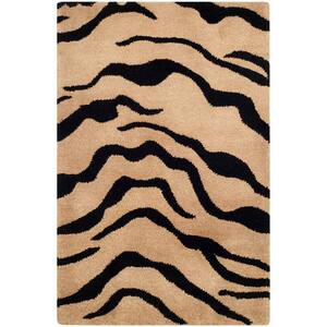 SAFAVIEH Soho Gold/Black 8 ft. x 10 ft. Animal Print Area Rug SOH789A-8
