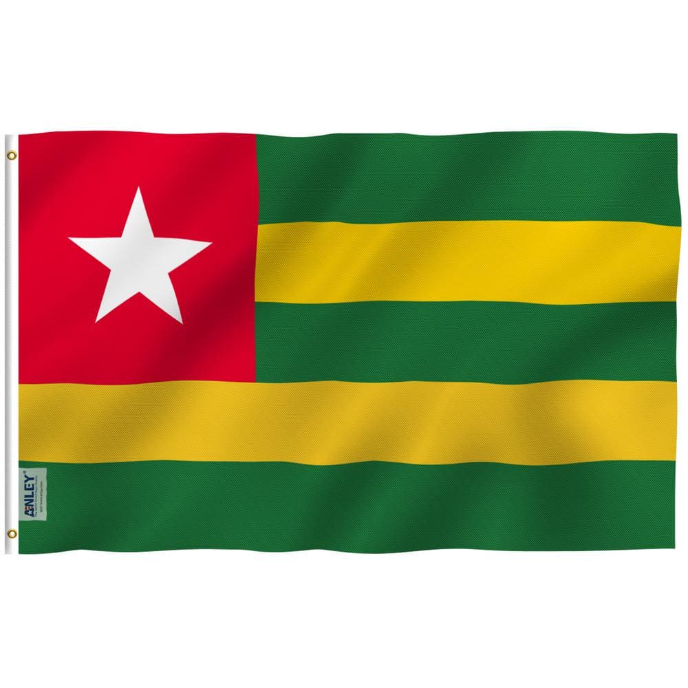 ANLEY Fly Breeze 3 ft. x 5 ft. Polyester Togo Flag 2-Sided Flags Banner ...