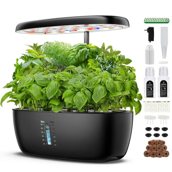 .N/A 12 Pods Hydroponics Growing System Kit, Indoor Herb Garden with ...