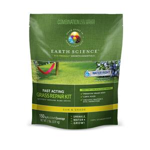 EARTH SCIENCE 5 lbs. Grass Seed Fast Acting Grass Repair Kit Sun and ...