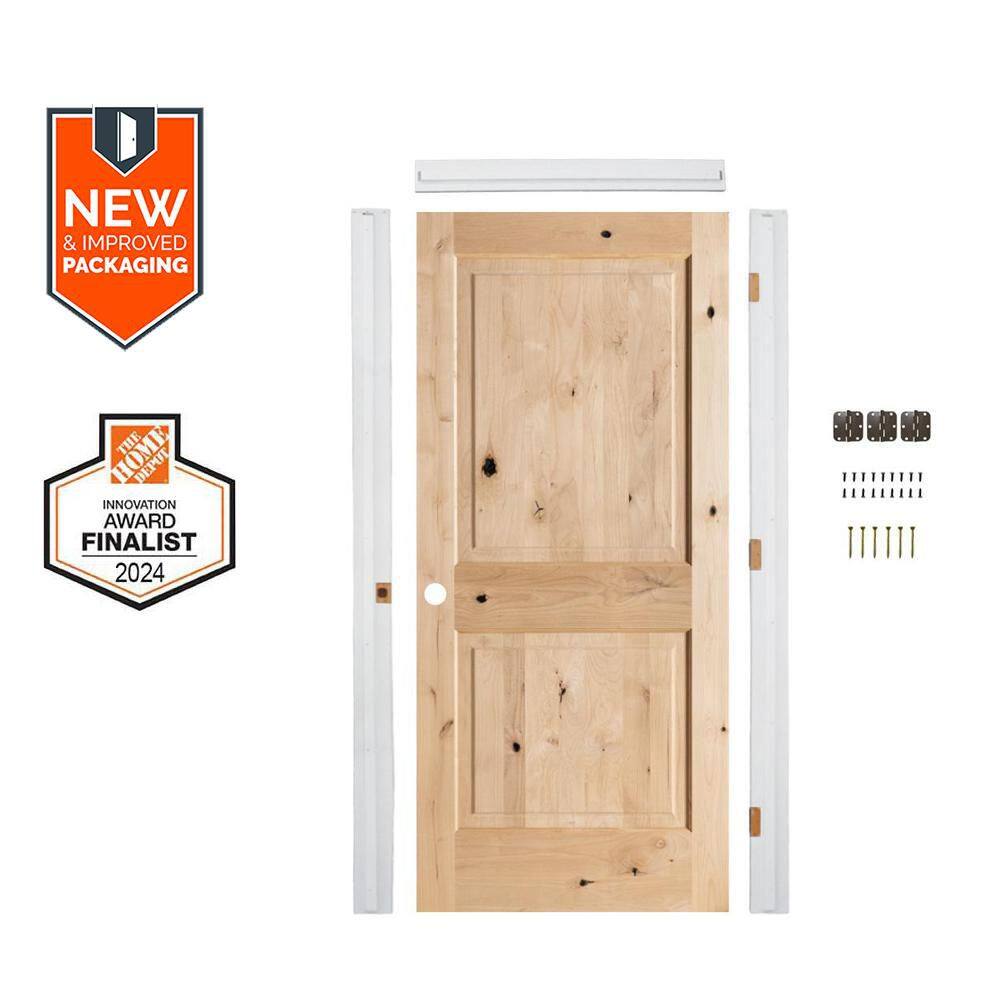 Krosswood Doors 28in.x80in. Knotty Alder Square Top Right-Hand ...