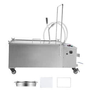 SKYSHALO Mobile Fryer Filter, 48 qt. Capacity, Silver, Deep Fryer for ...