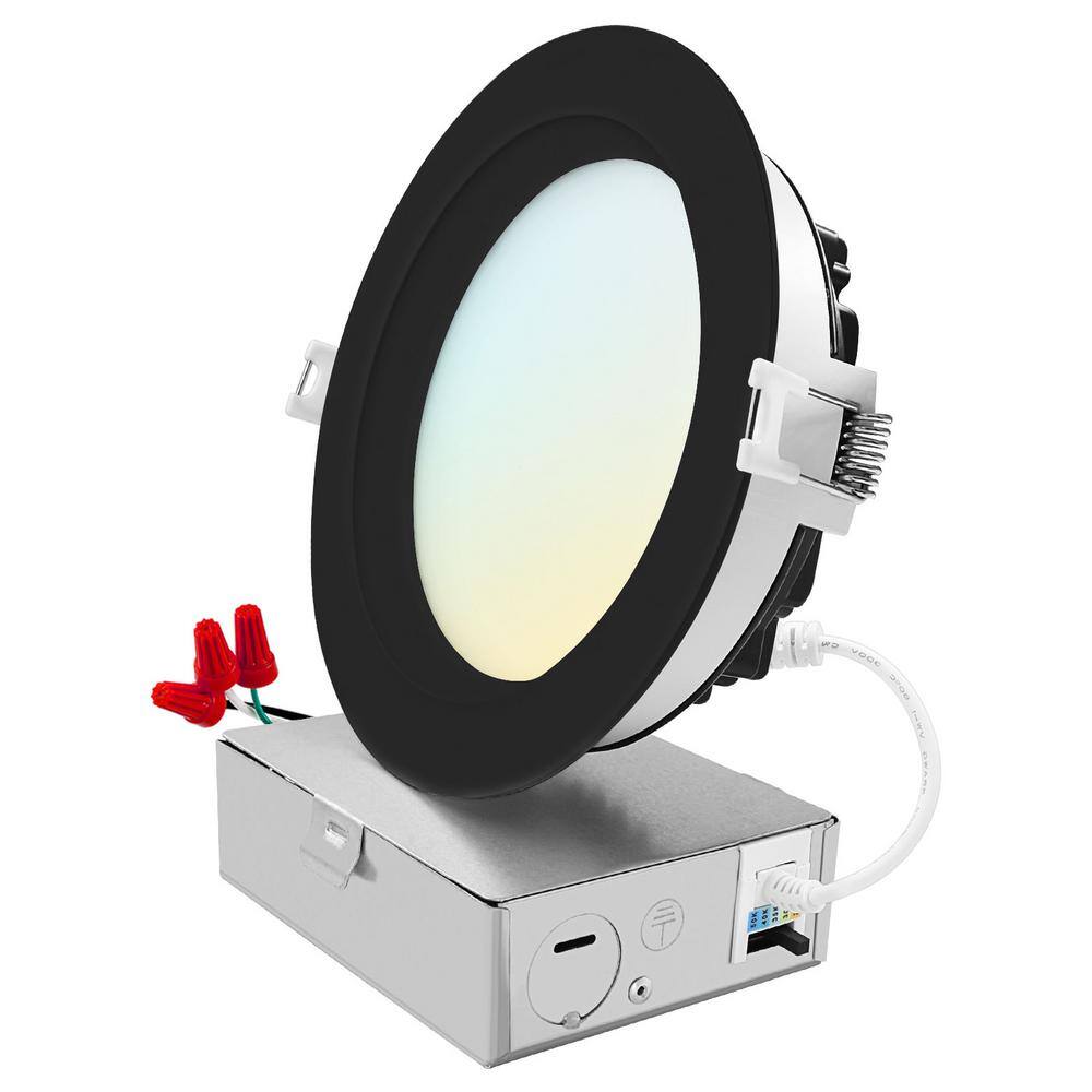 LUXRITE 5 in. Integrated LED Recessed Light kit, 18-Watt, 5CCT 2700K ...