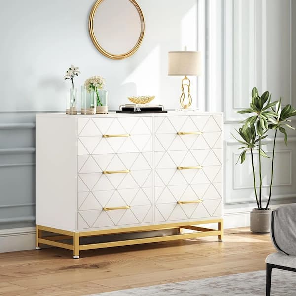 Have a question about LACOO Creaser 52 in. White MDF Dresser for ...