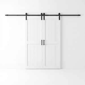 GOLDENPOLEY 72 in. x 84 in. (Double 36 in.) H Panel White Finished MDF ...