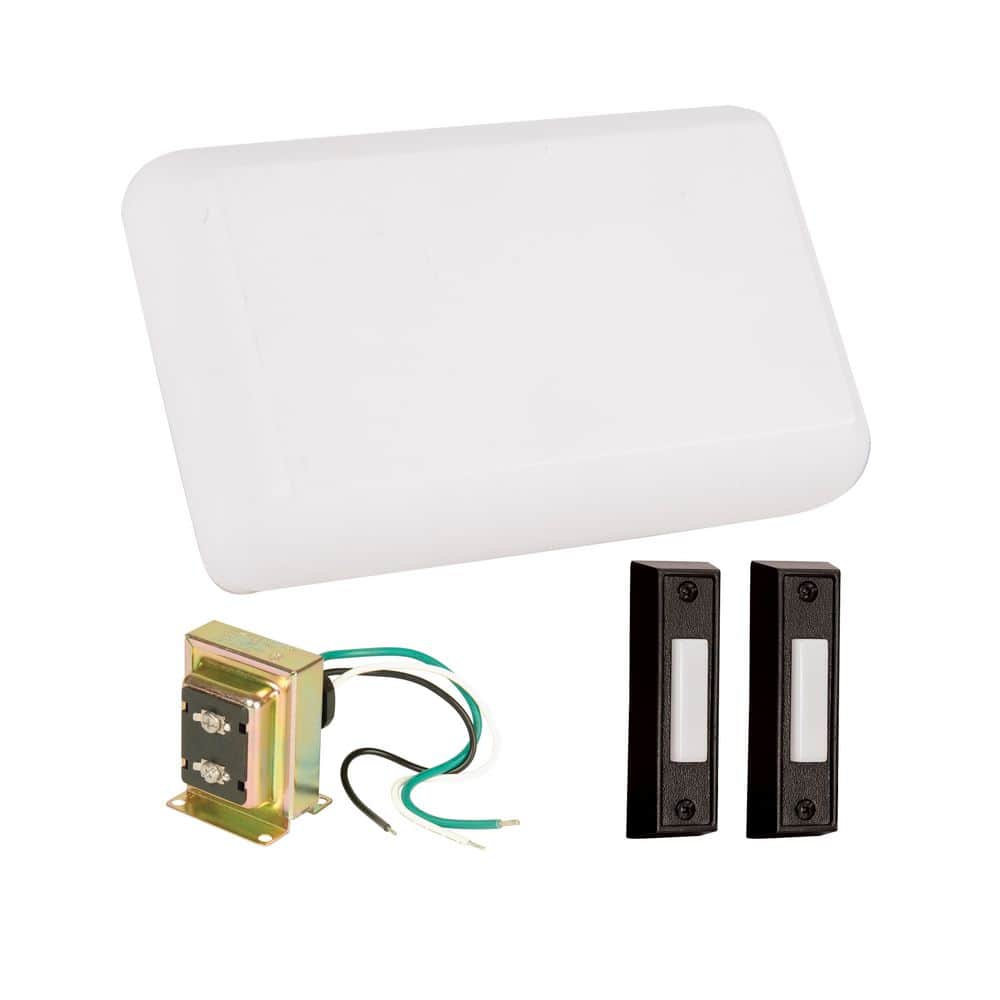 CRAFTMADE Builder Hardwired 2-Note Doorbell Chime Kit, Transformer 16 ...