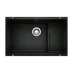 Blanco PRECIS Coal Black Granite Composite 26 .81 in. Single Bowl ...