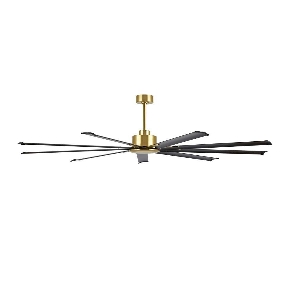 WINGBO 84 in. 9-Blades Indoor Ceiling Fan in Gold and Black with Remote ...
