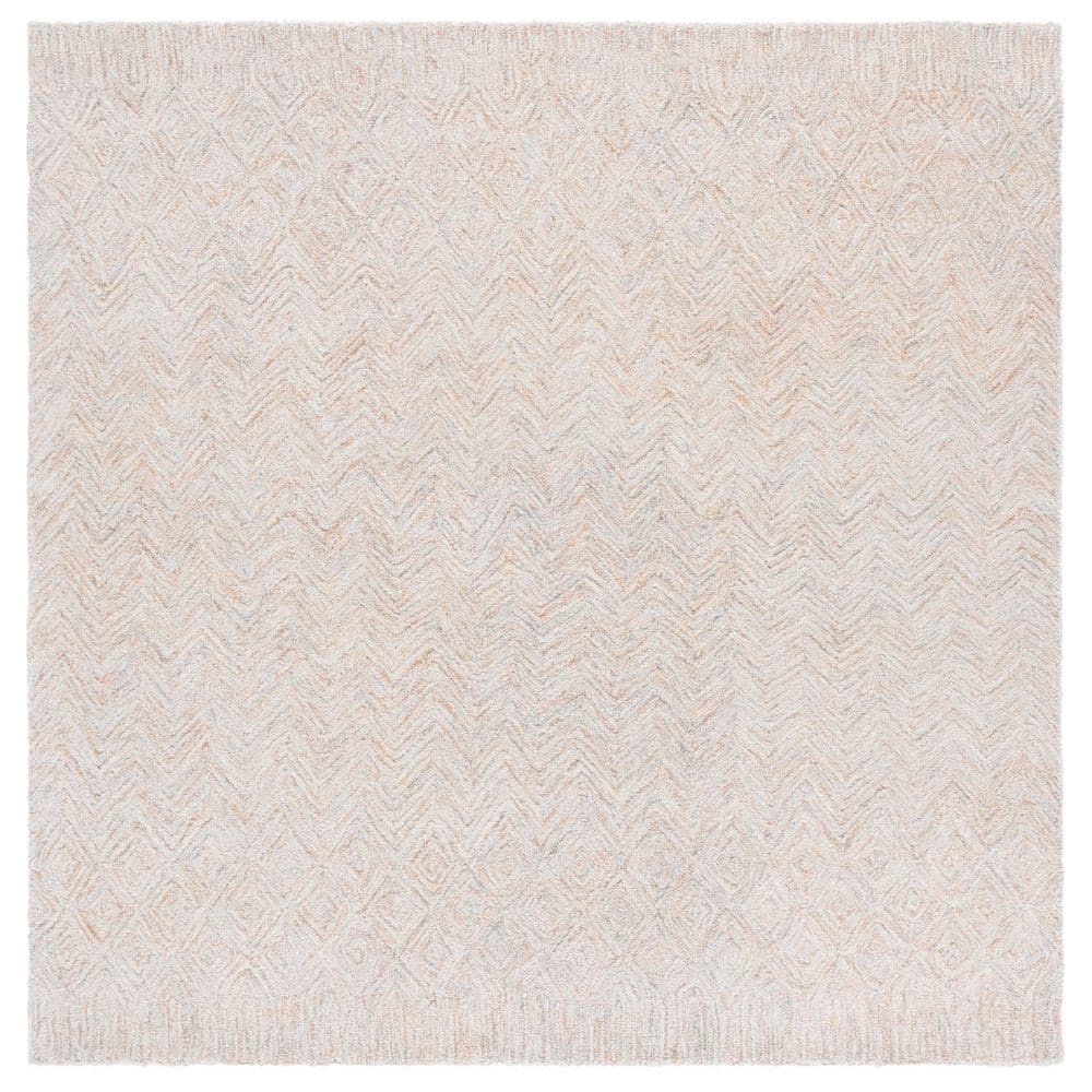 SAFAVIEH Pine 6 ft. x 6 ft. Rust/Light Gray square Area Rug PNE110P-6SQ ...