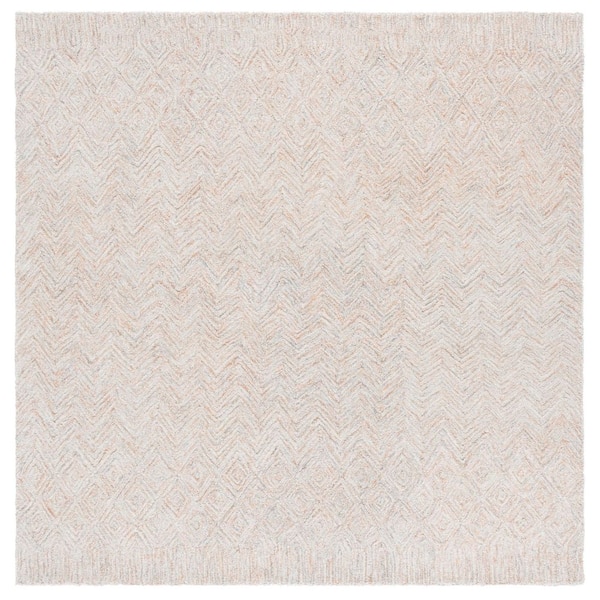 SAFAVIEH Pine 6 ft. x 6 ft. Rust/Light Gray square Area Rug PNE110P-6SQ ...