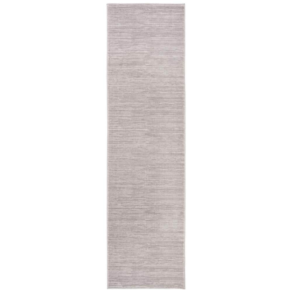 SAFAVIEH Vision Silver 2 ft. x 16 ft. Solid Runner Rug VSN606G-216 ...