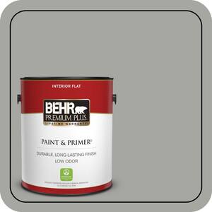 BEHR PREMIUM PLUS 5 gal. #PPU24-18 Great Graphite Semi-Gloss Enamel Low ...