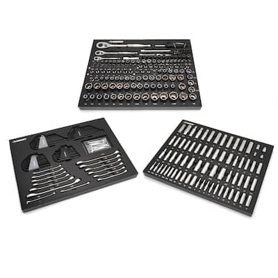 Husky Mechanics Tool Set in EVA Trays (290-Piece) – Home Depot ...