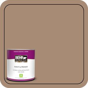 BEHR ULTRA 1 qt. #N240-5 Rodeo Tan Satin Enamel Exterior Paint & Primer ...
