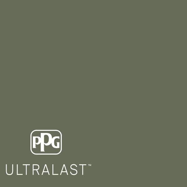 PPG UltraLast 1 qt. #PPG1126-7 All About Olive Matte Interior Paint and ...