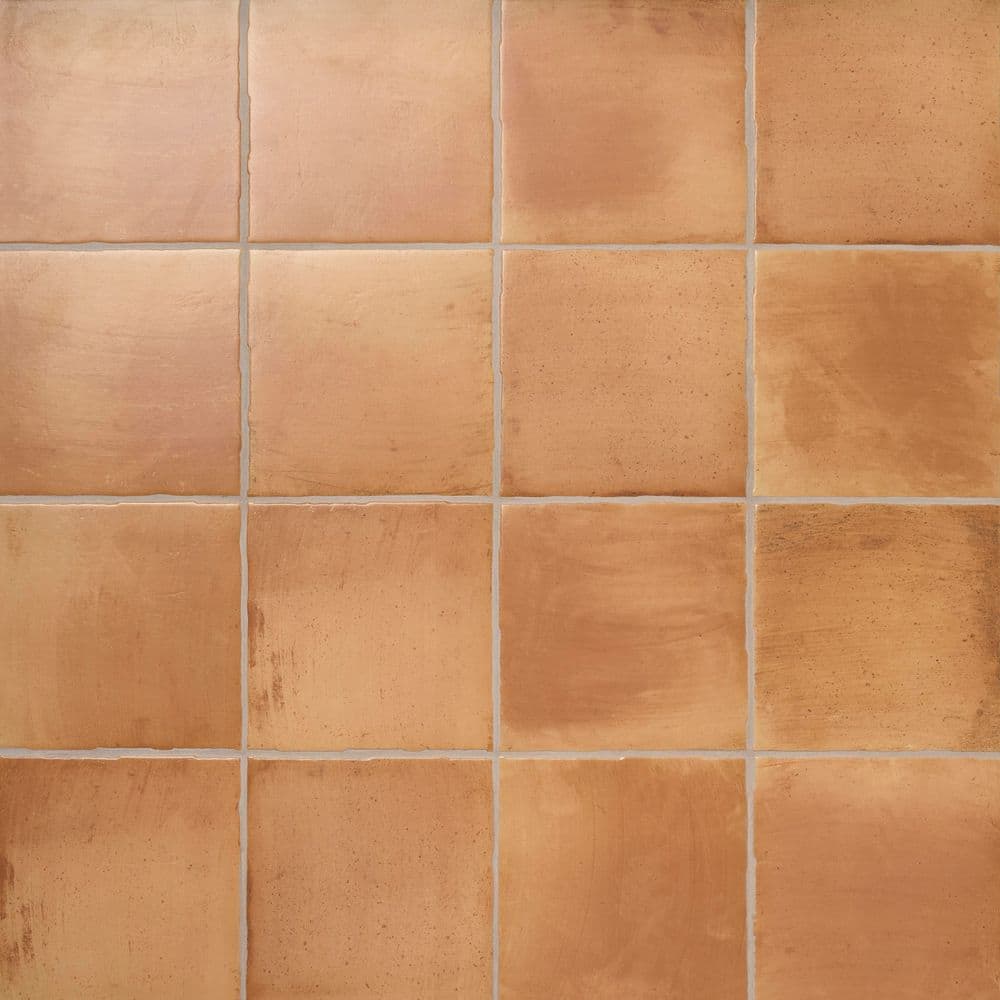 Ivy Hill Tile Sienna Terracotta Peach 8.85 in. x 8.85 in. Matte ...