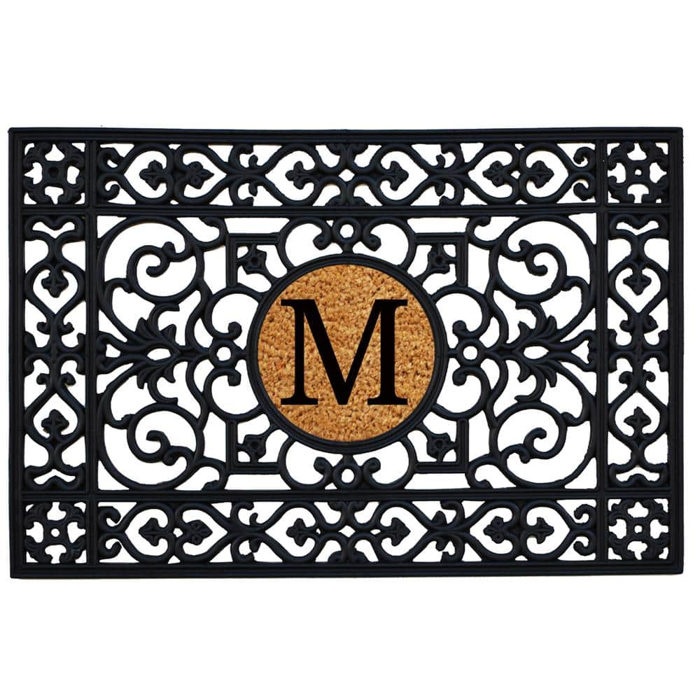 Calloway Mills 24 in. x 36 in. Rubber Monogrammed M Door Mat 160012436M ...