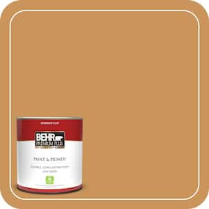 BEHR PREMIUM PLUS 8 oz. #M250-5 Burnt Pumpkin Satin Enamel Interior ...