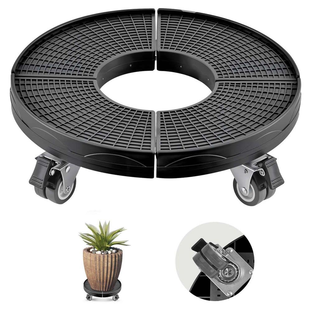 SKYSHALO Trash Can Dolly with 4 Lockable Wheels, 440 lbs. Weight ...