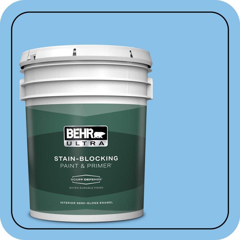 BEHR ULTRA 5 gal. #P510-3 Rhodes Extra Durable Semi-Gloss Enamel ...