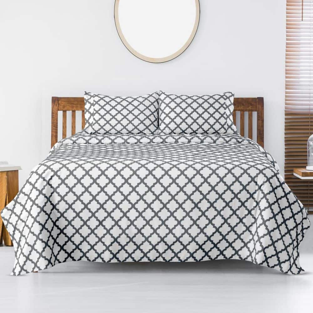 LDC LUX DECOR COLLECTION Lux Decor 4-Piece Microfiber Sheet Set ...