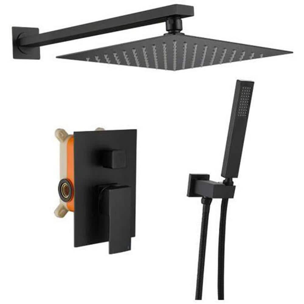 Magic Home 3-Spray Patterns with 2.5 GPM 12 in. Wall Mount Dual Shower ...