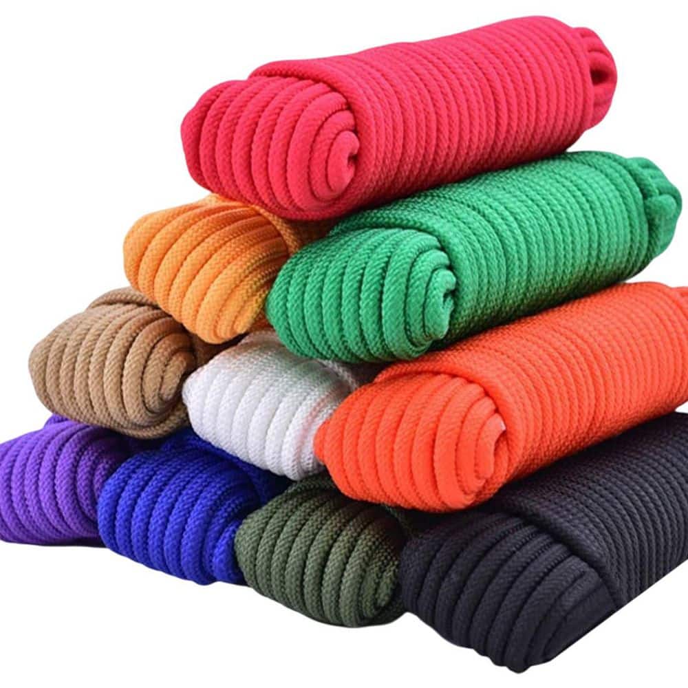Misopily 150 ft 1/5 in. Nylon Polyester Diamond Braid Rope Utility Flag ...