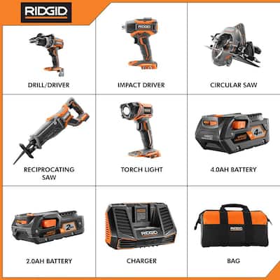 RIDGID - Power Tool Combo Kits - Power Tools - The Home Depot
