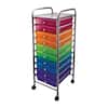Advantus 10-Drawer Steel File Organizer Cart in Multi-Colors 34004 ...