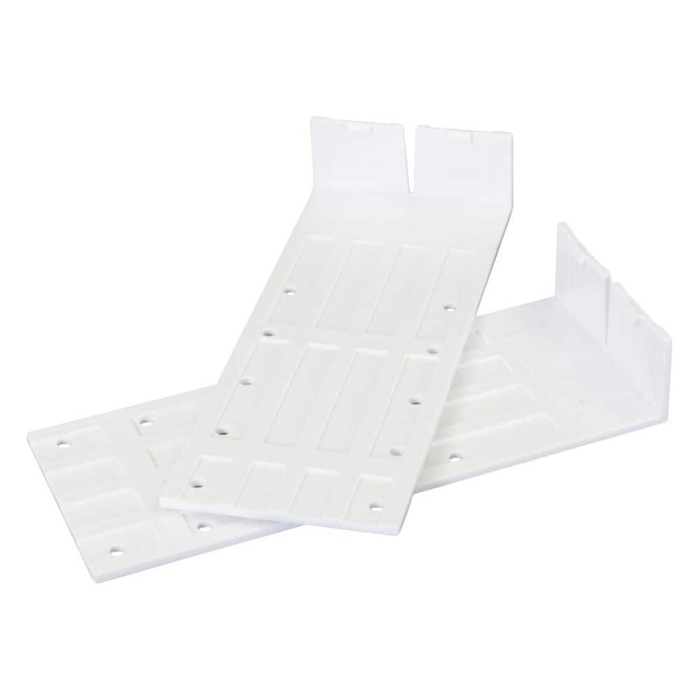 PLUMBFLEX 4 in. Mounting Brackets in White ABS Plastic for Supply ...
