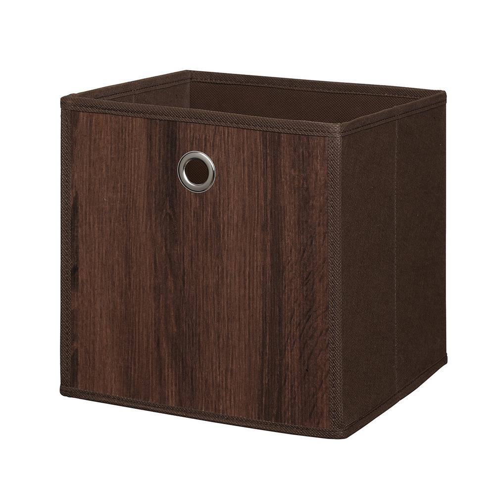 ORGANIZE IT ALL 2 in. x 10 in. x 10 in. Brown Fabric Closet Drawer ...