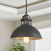 LNC 1-Light Industrial Farmhouse Barn Pendant Light Modern Dark Gray ...