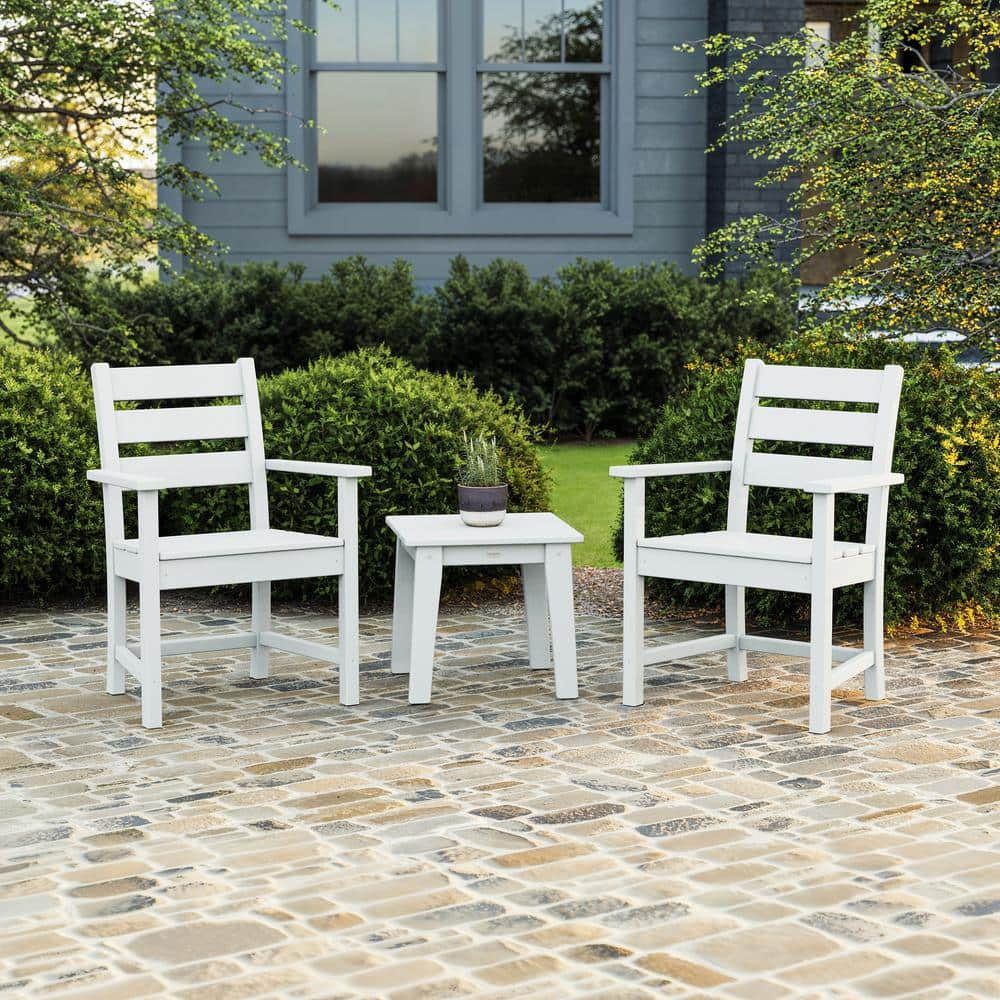 POLYWOOD Grant Park 3-Piece Farmhouse Plastic Outdoor Patio ...