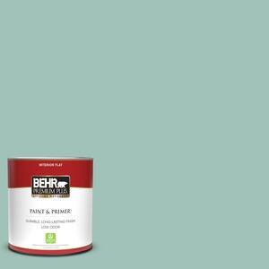 BEHR PREMIUM PLUS 8 oz. #MQ6-36 Cascade Green Semi-Gloss Interior ...