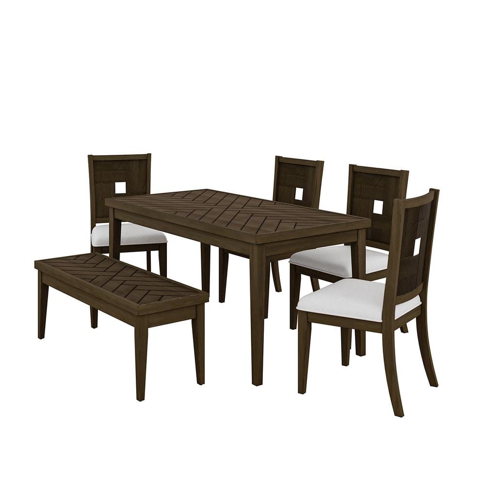 JAYDEN CREATION Monica 6-piece Dining Sets-BROWN DSDTDCBE0249-BRN - The ...