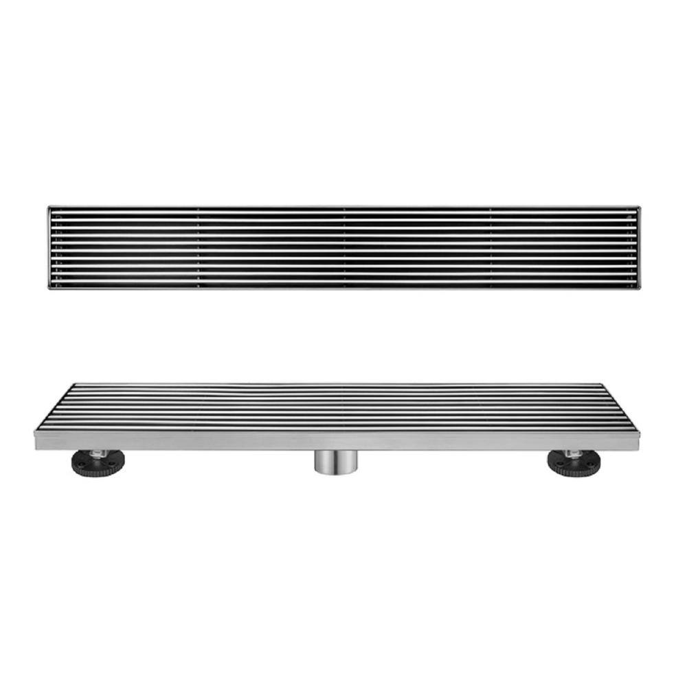 Elegante Drain Collection 36 in. Linear Stainless Steel Shower Drain ...