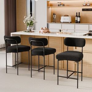 Hommpa 26 in. H White Kitchen Bar Stools Counter Height Bar Stools with ...