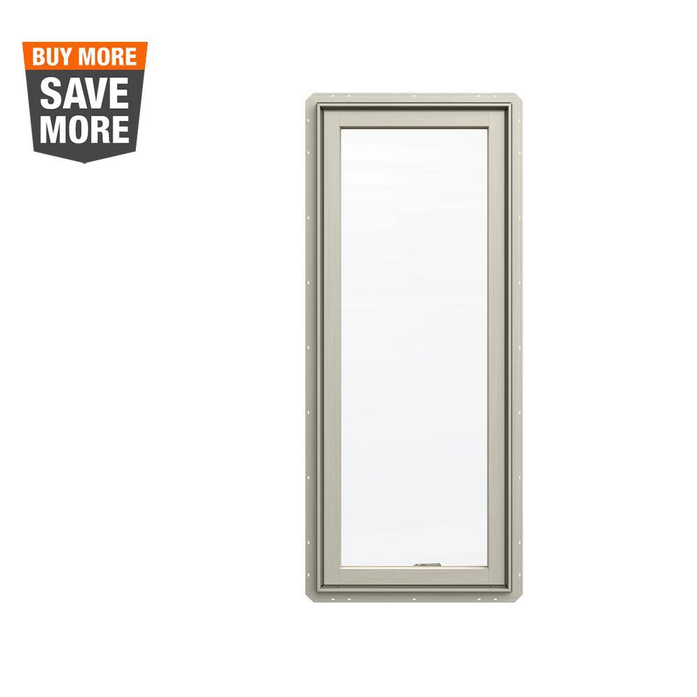 JELD-WEN 24 in. x 60 in. W-5500 Left-Hand Casement Wood Clad Window ...