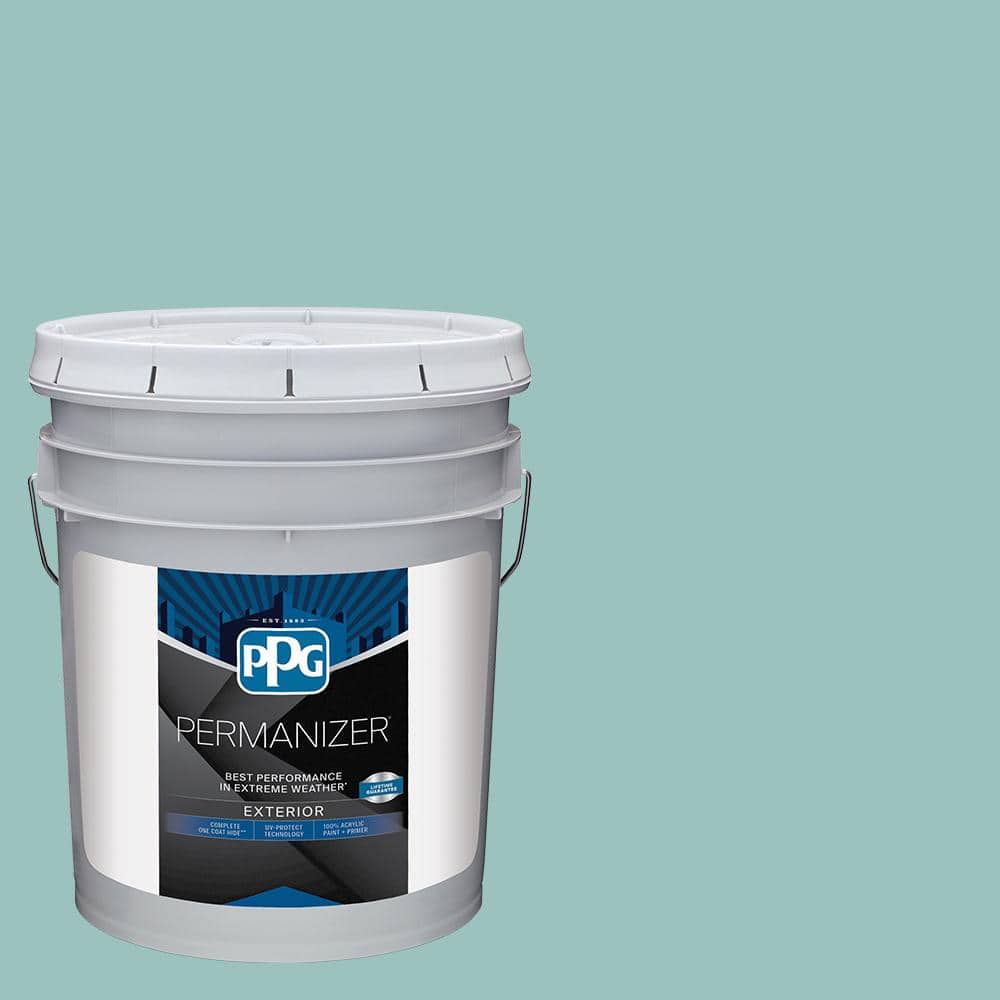 PERMANIZER 5 gal. PPG1142-4 Pitter Patter Flat Exterior Paint PPG1142 ...