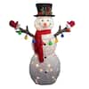 Alpine Corporation White Fabric 3D Snowman Holding Christmas Lights w ...