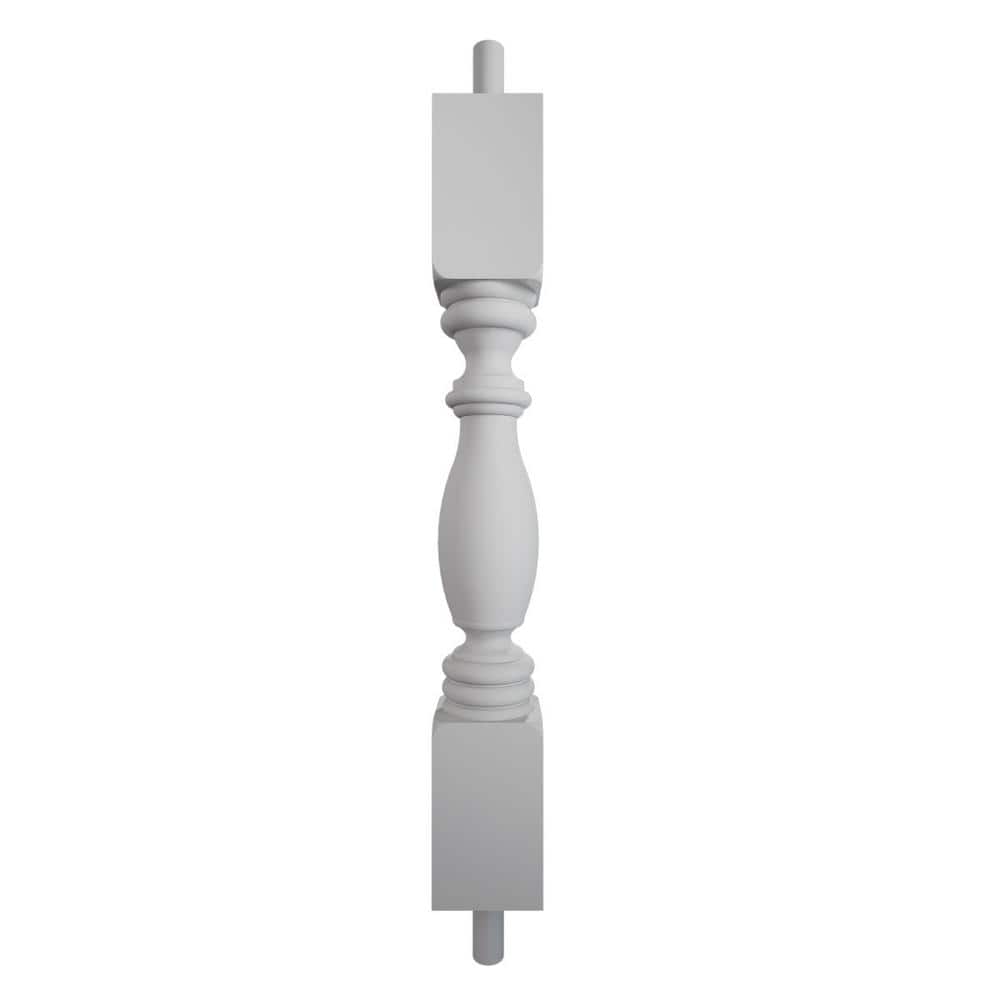 Ekena Millwork Endurathane 500 Series 18 in. H x 2.5 in. W White Resin Stair Baluster BAL03X18WF ...