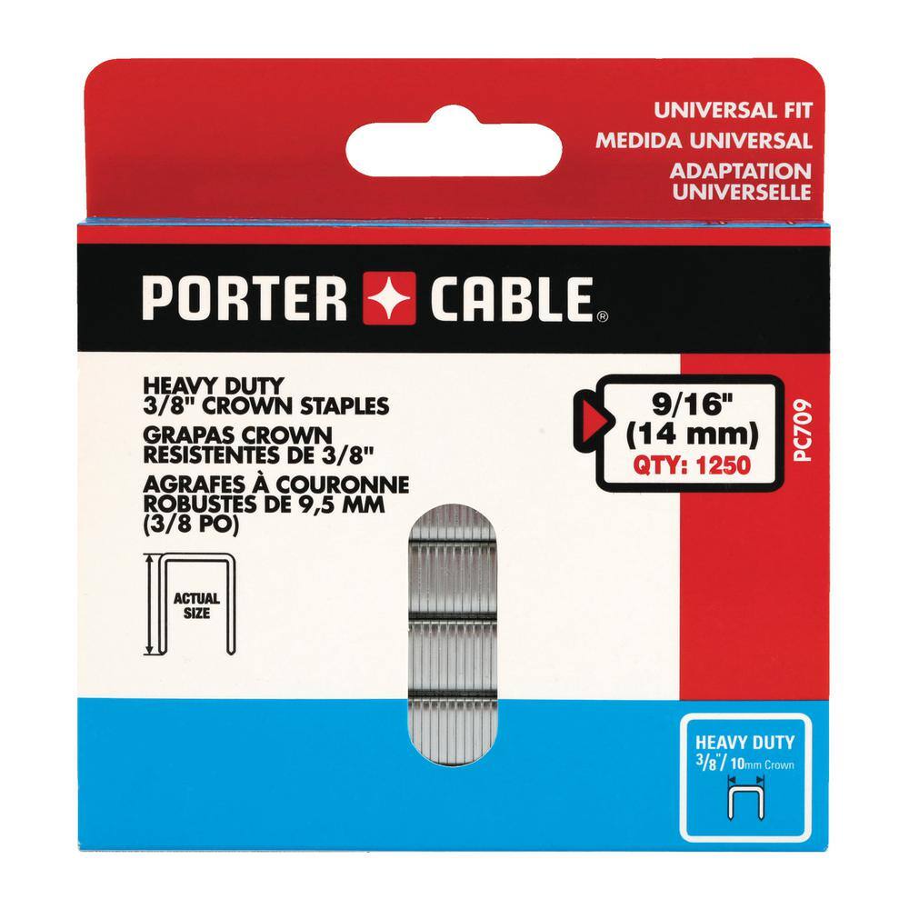 Porter-Cable 3/8 in. x 9/16 in. Glue Collated Crown Staple PC709 - The ...