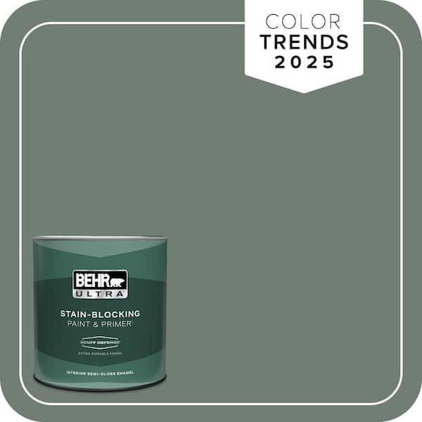 BEHR ULTRA 1 qt. #N420-5 Boreal Extra Durable Semi-Gloss Enamel ...